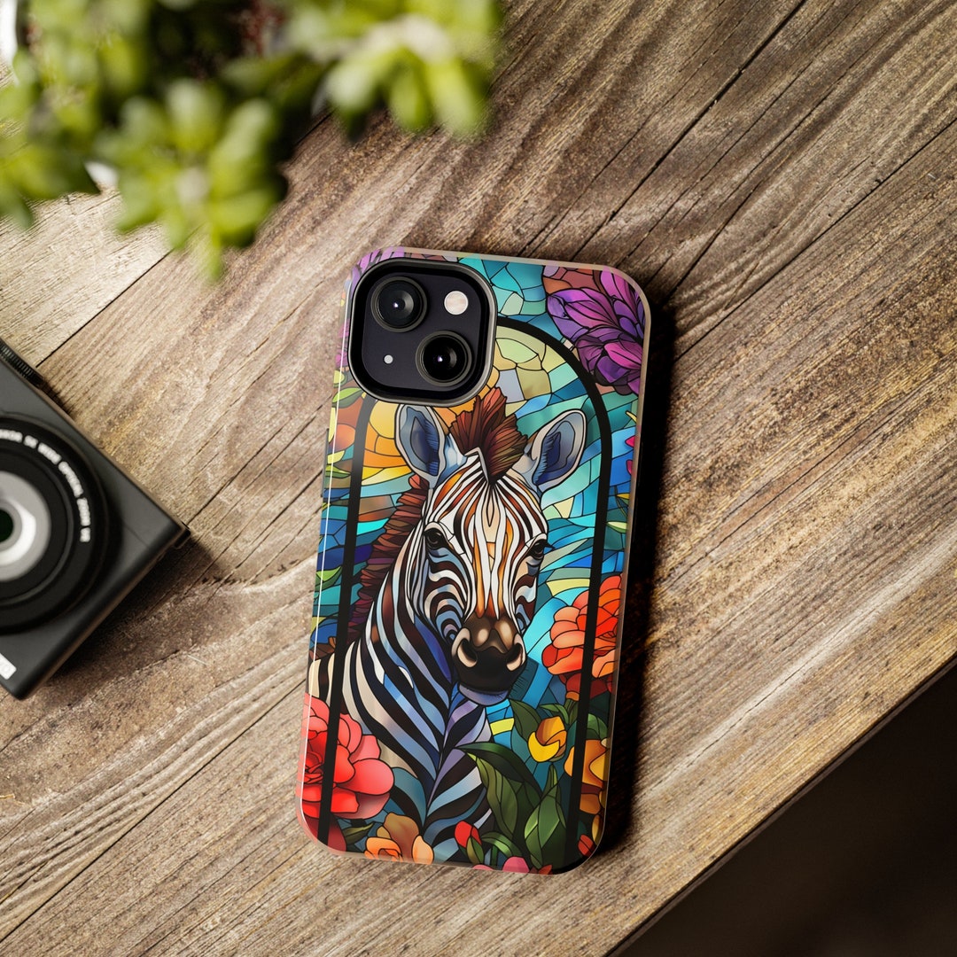 Adorable Baby Zebra Stained Glass Tough Phone Cases Playful - Etsy