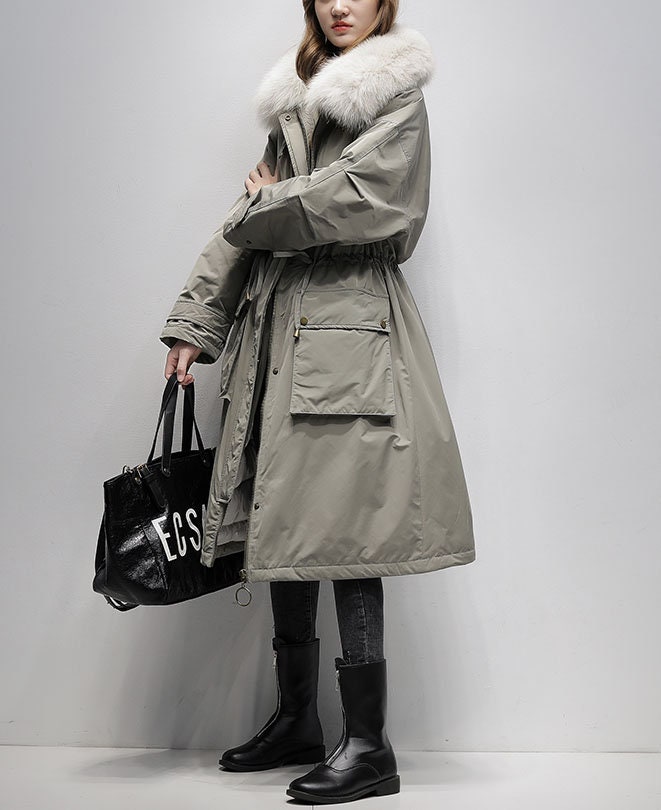Winter Women's Mid-length Down Coat Loose Down Jackets - Etsy