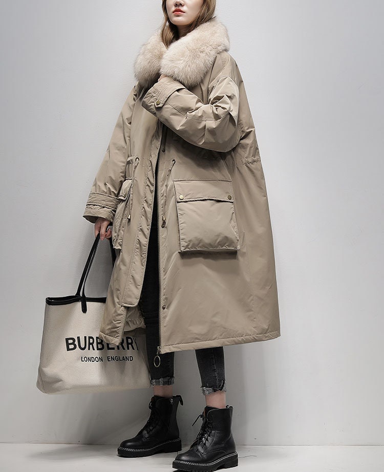 Winter Women's Mid-length Down Coat Loose Down Jackets - Etsy