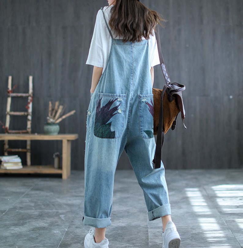 Summer Button Denim Overalls for Women High-waist Jumpsuits | Etsy