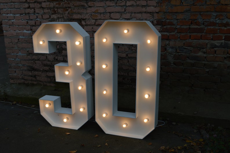 Light Number 2 4 Feet Light up Numbers 21st Anniversary Number 3 Feet ...