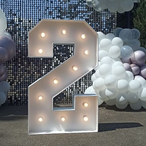 Light Number 2 4 Feet Light up Numbers 21st Anniversary Number 3 Feet ...