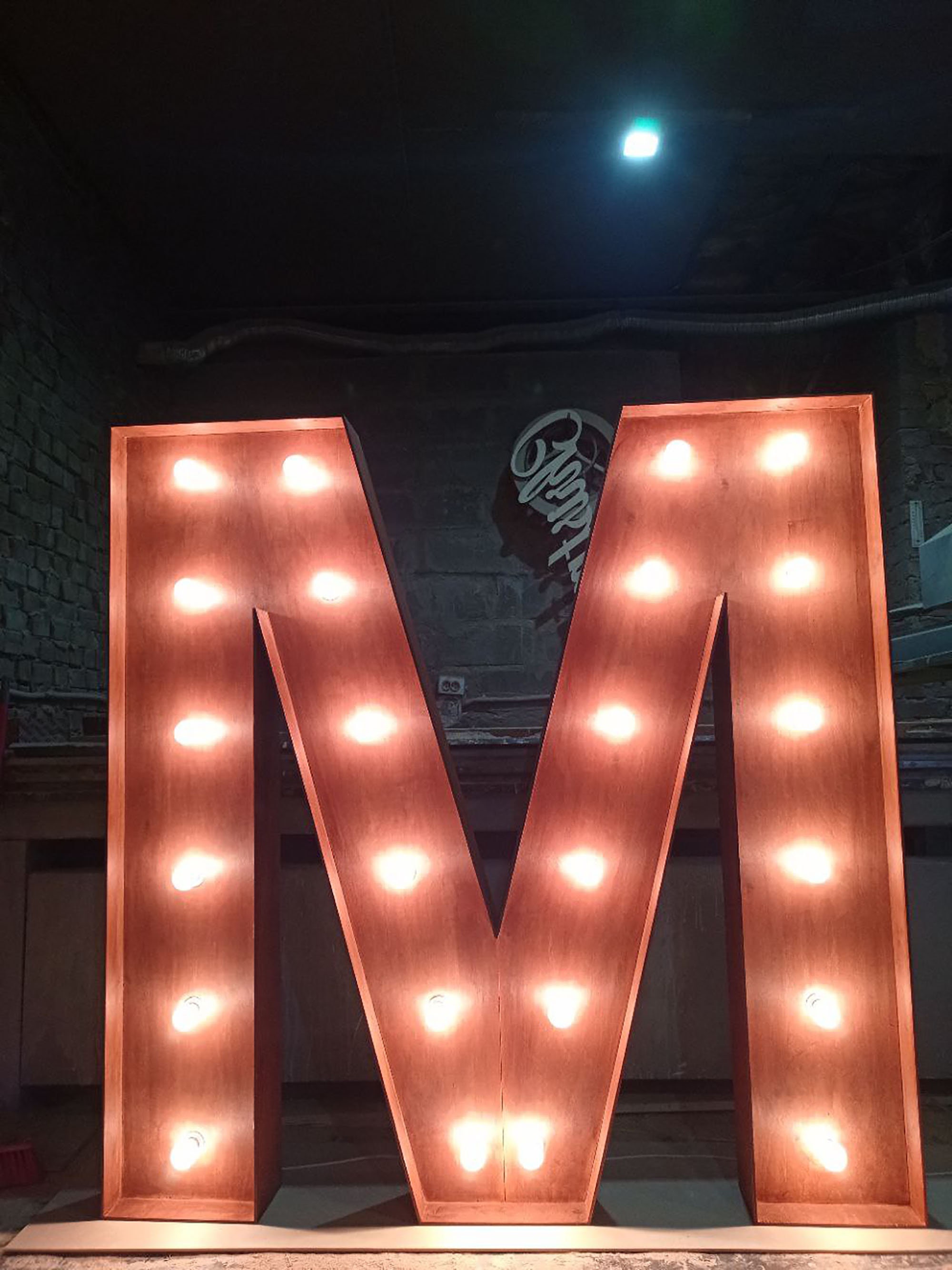 Big Letters With Light Bulbs. Giant Illuminated Lettering. 4 Foot ...