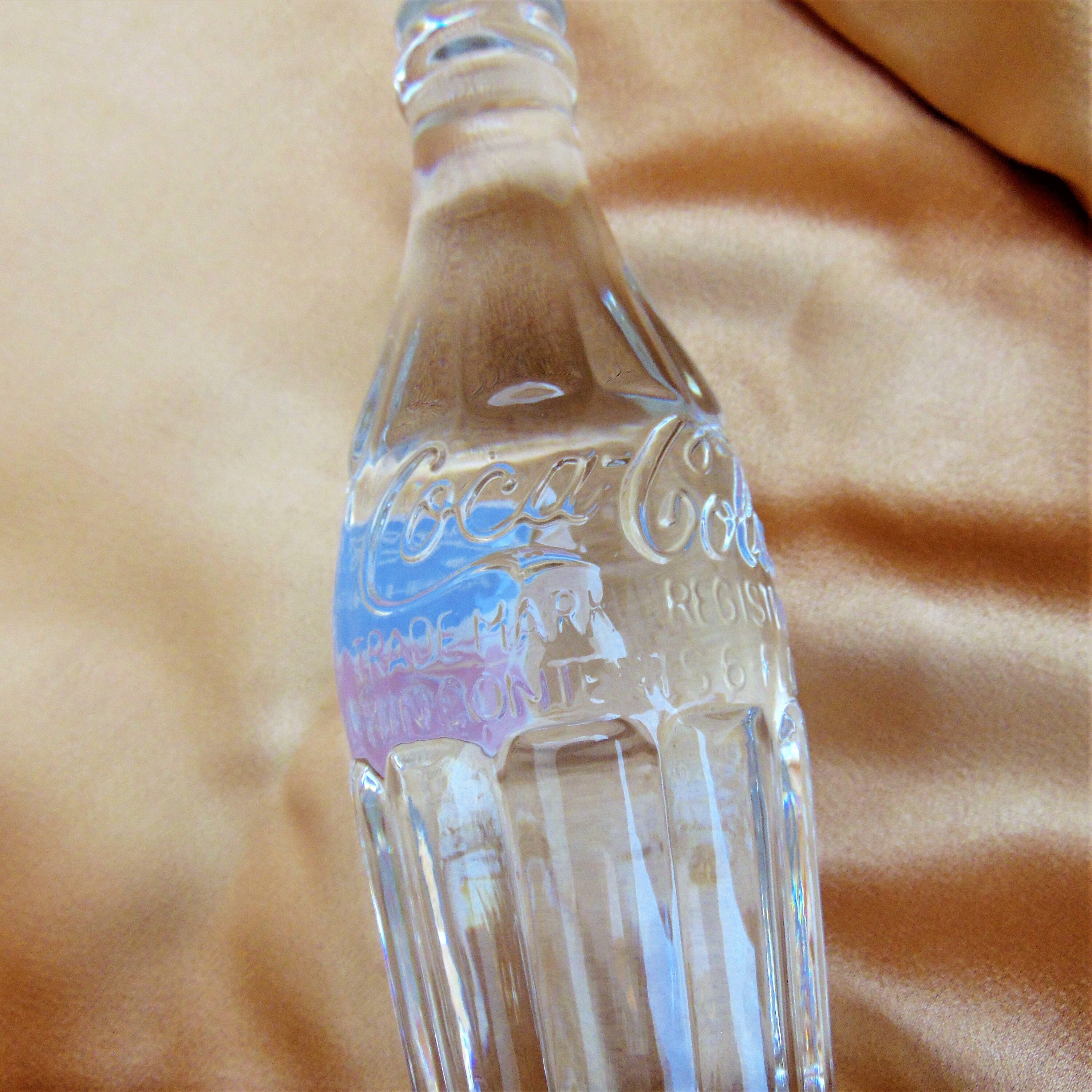 Coca-cola Crystal Decorative Bottle Collectible Lead Crystal - Etsy