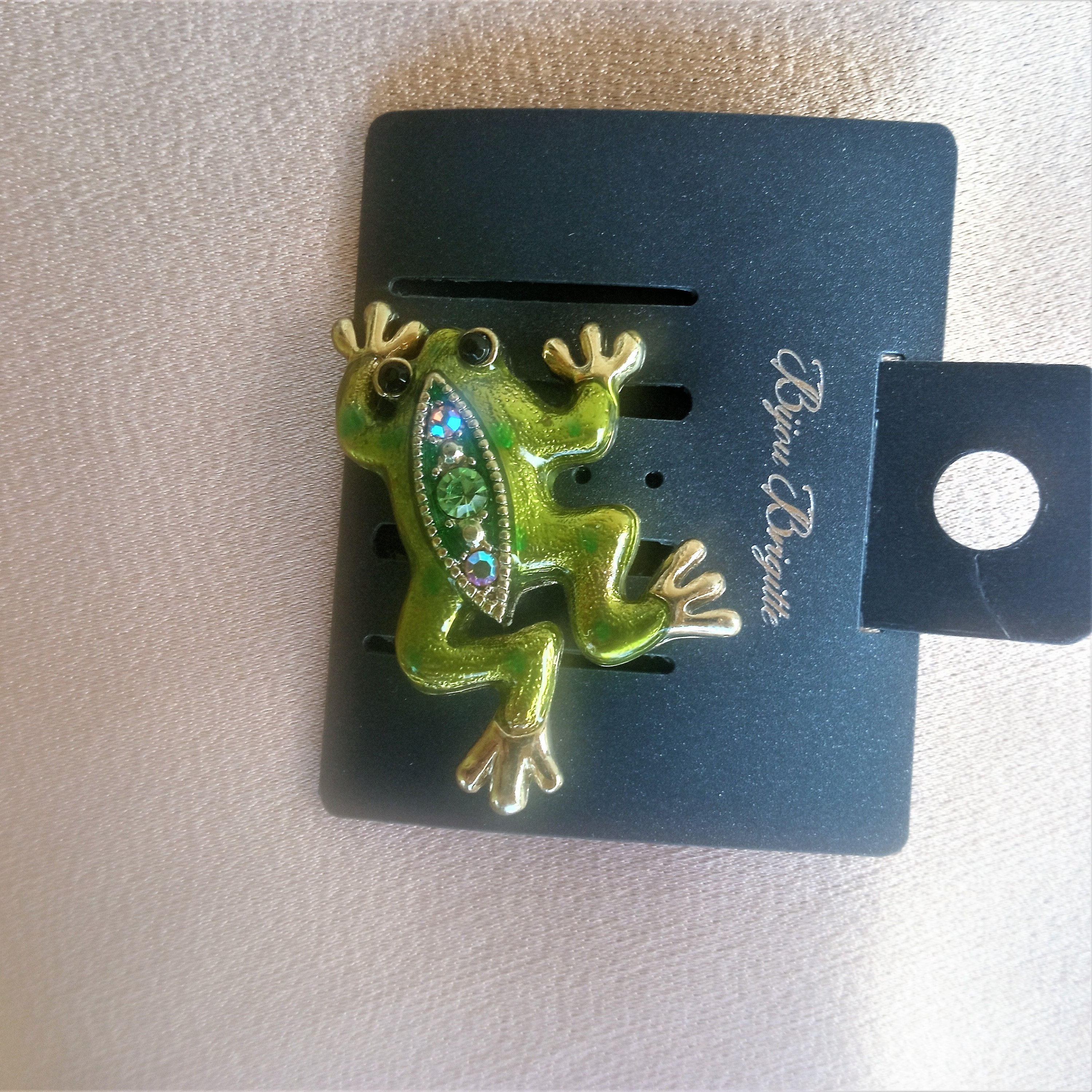 Small Vintage Green Frog Brooch Enamel Frog With Colorful - Etsy