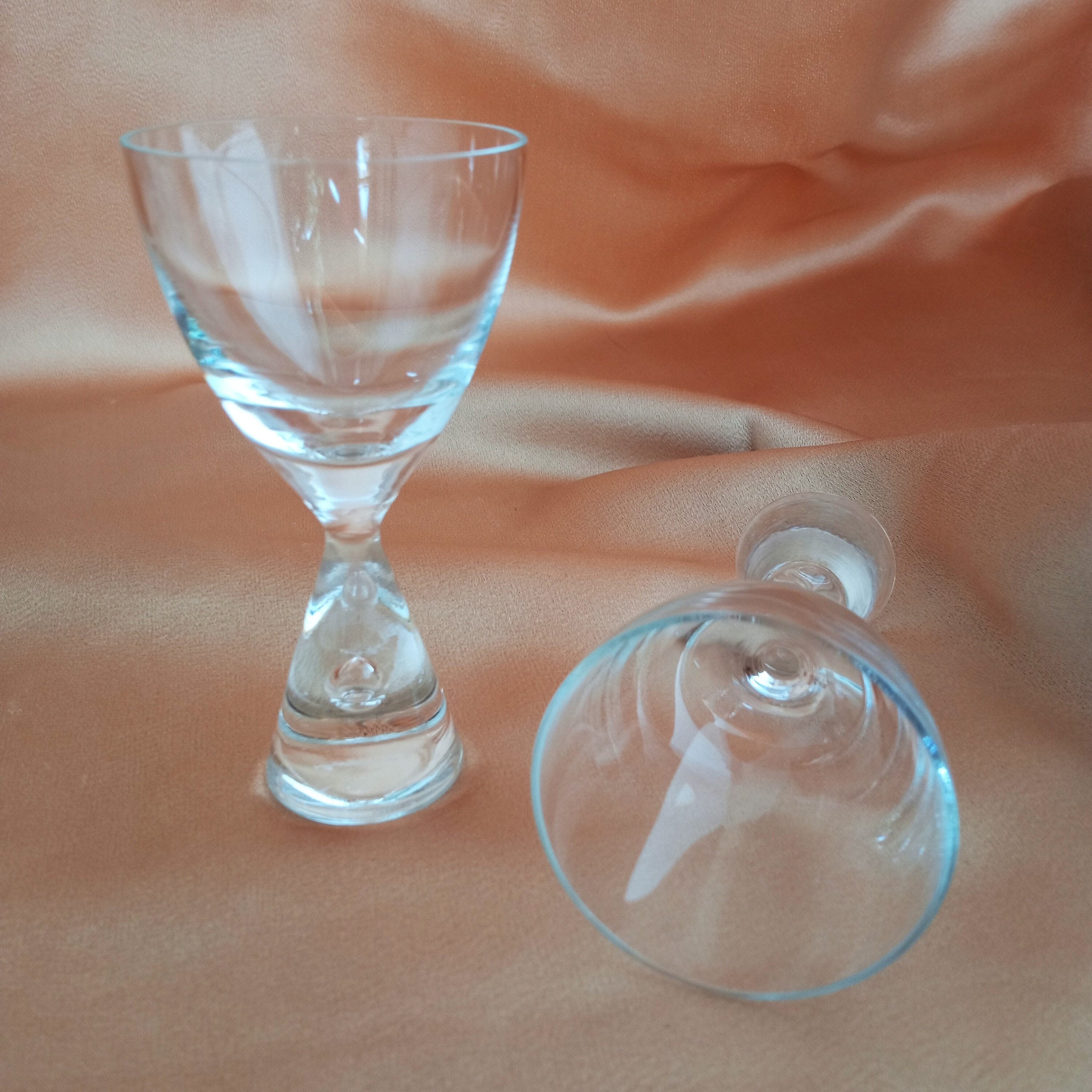 Vintage Holmegaard Princess Crystal Tear Drop Glasses, Two Vintage ...