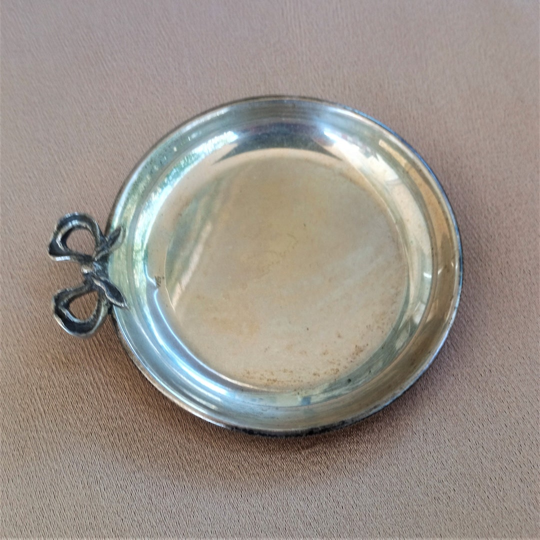 Vintage Sterling Silver Decorative Dish, Sterling Silver Handmade Bowl ...