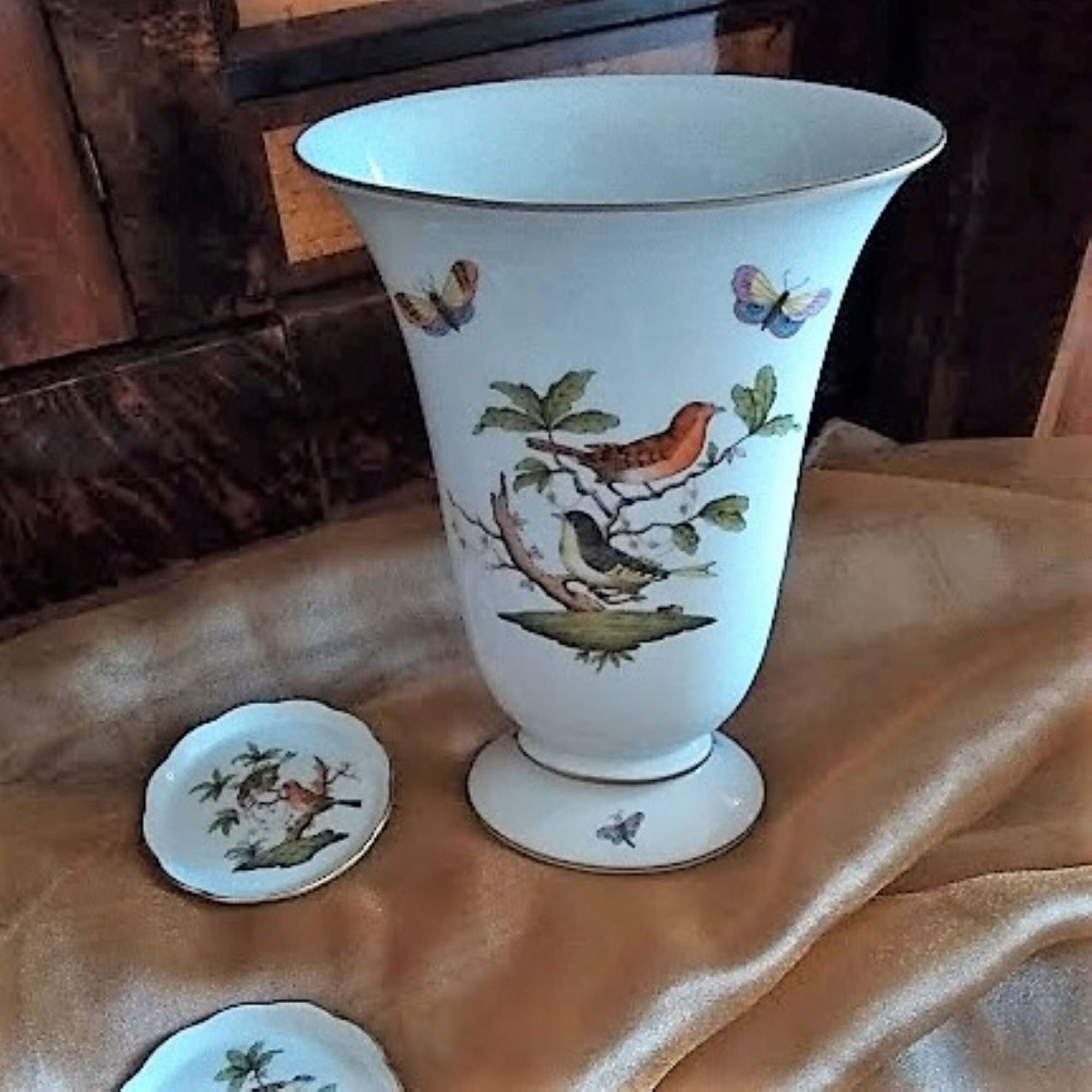 Élégant vintage Herend Vase en porcelaine peint à la main | Etsy