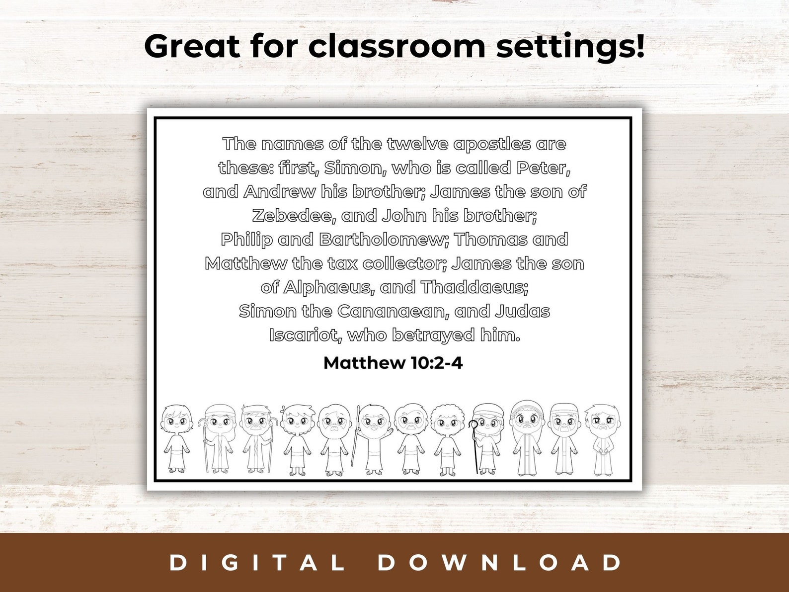 The 12 Disciples Coloring Pages | VBS | Sunday School | Bible Lesson ...