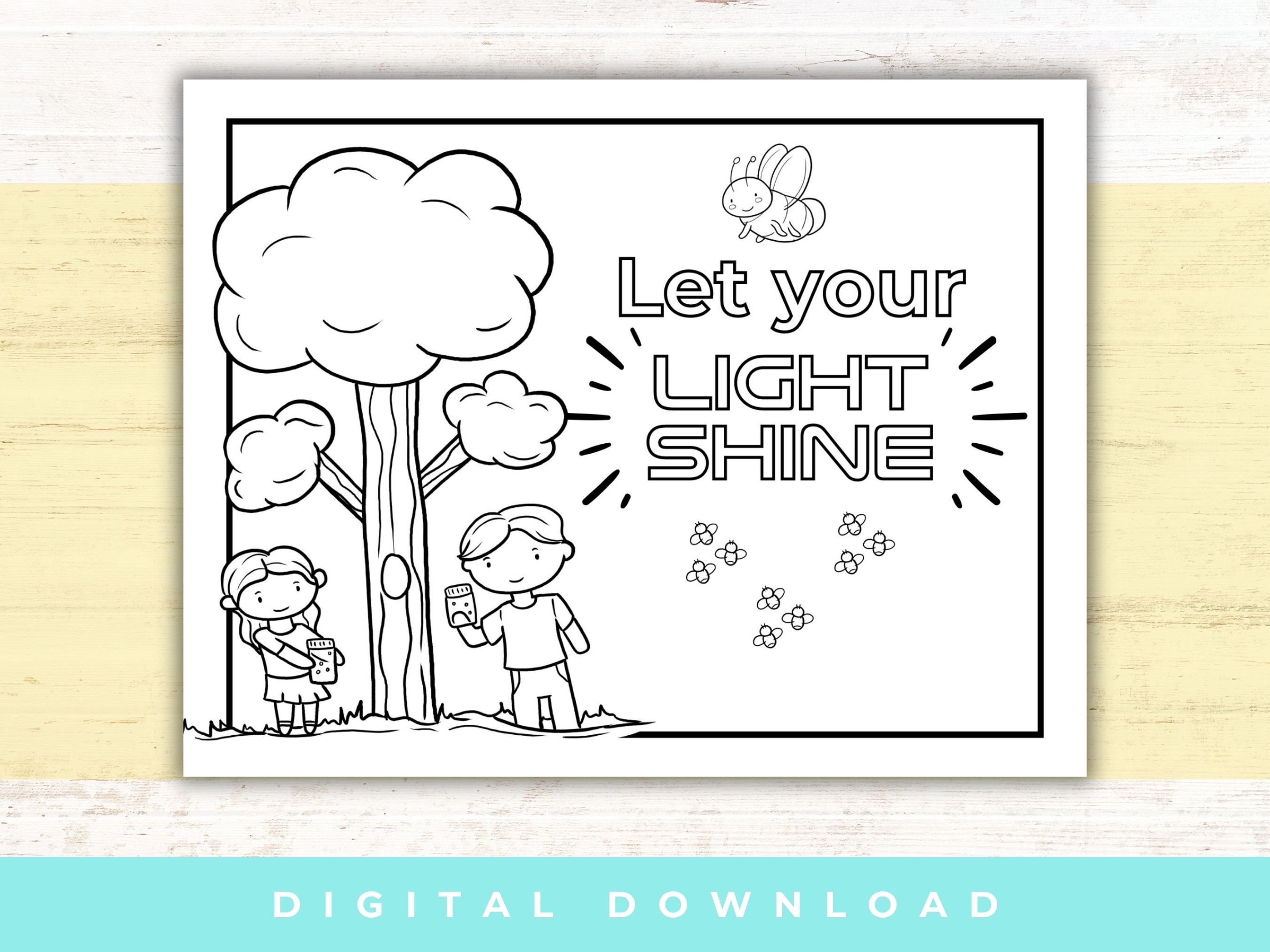 Let Your Light Shine Coloring Page | Matthew 5:16 | Sunday School Coloring | Bible Coloring ...