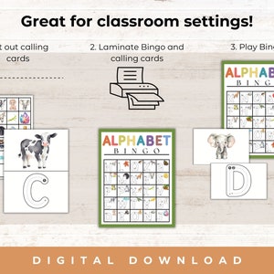 Alphabet Bingo | Picture Alphabet Bingo | Preschool Game | ABC ...