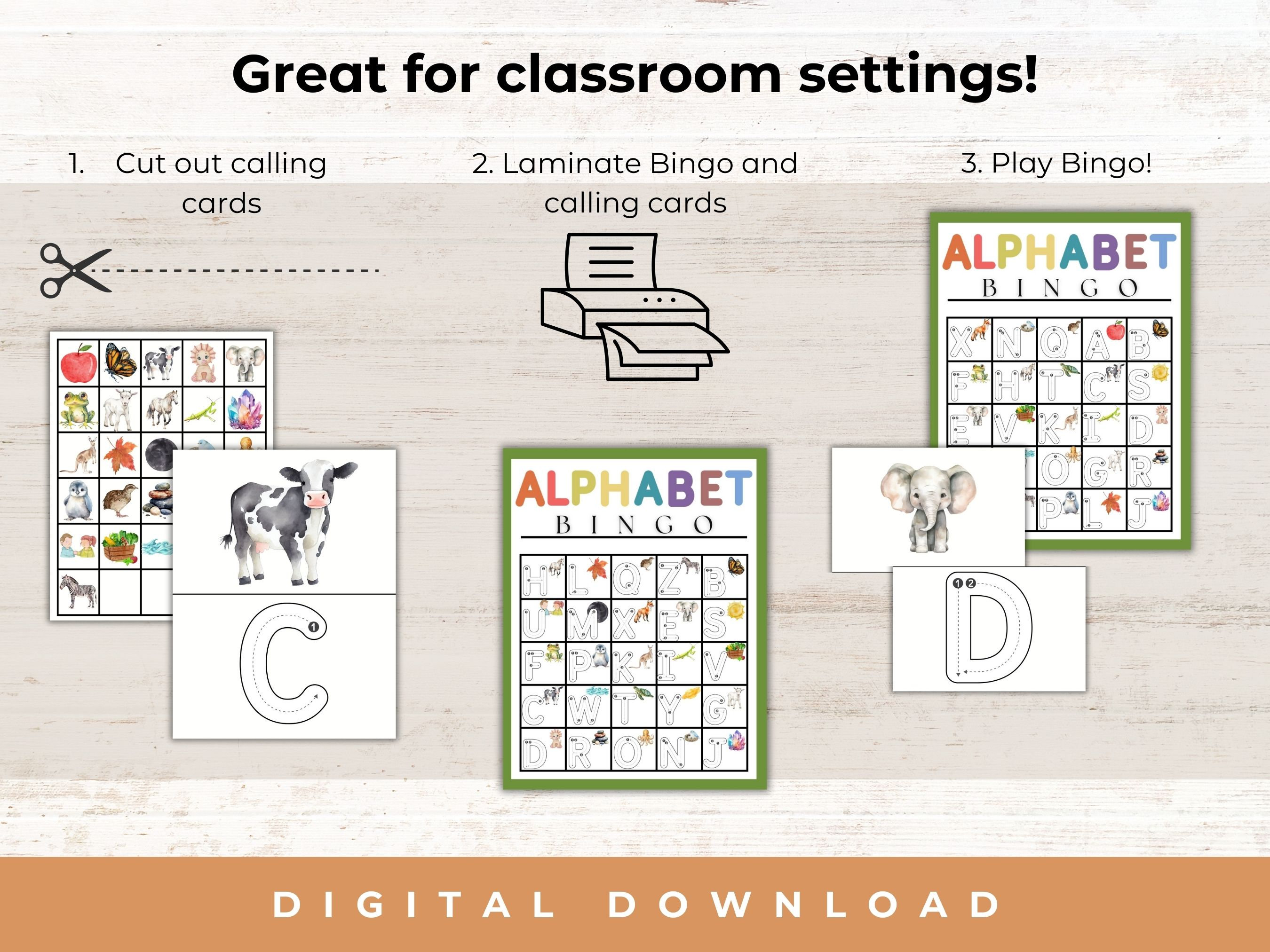 Alphabet Bingo | Picture Alphabet Bingo | Preschool Game | ABC ...