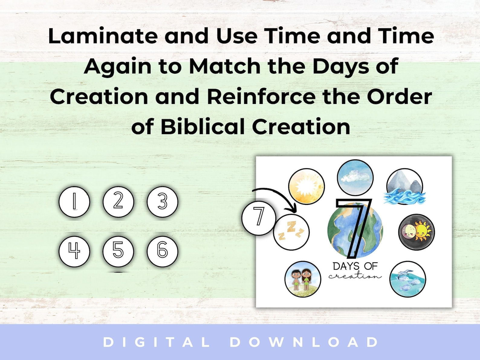 7 Days of Creation Printable | 7 Days of Creation Activities | 7 Days ...