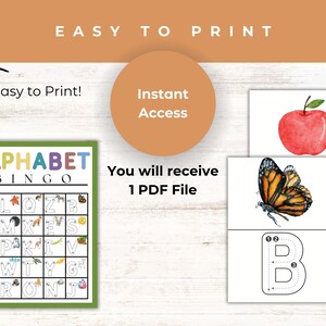 Alphabet Bingo | Picture Alphabet Bingo | Preschool Game | ABC ...