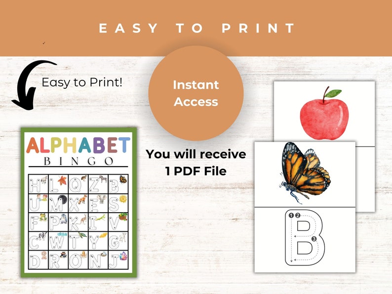Alphabet Bingo | Picture Alphabet Bingo | Preschool Game | ABC ...