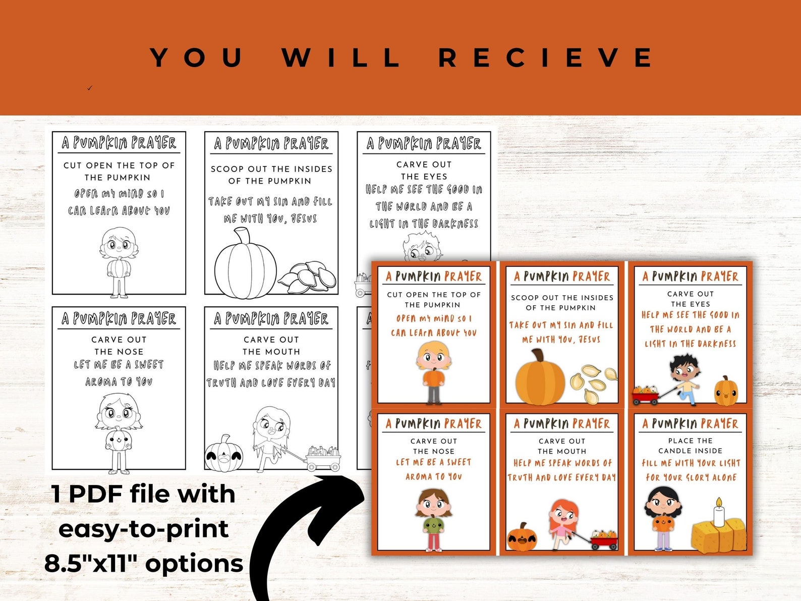 Pumpkin Prayer Pumpkin Prayer Coloring Pumpkin Carving Religious ...