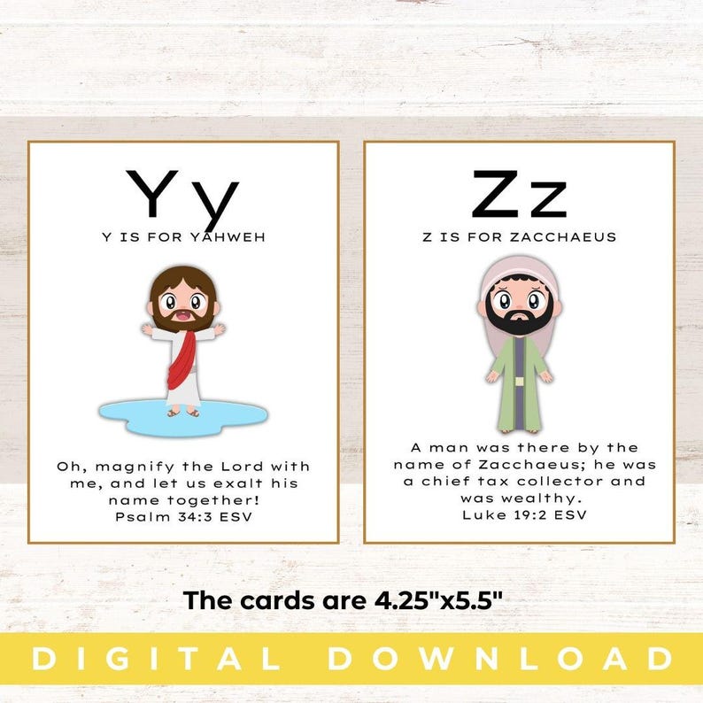ABC Bible Scripture Flash Cards: Kids Coloring Pages (PDF) - Etsy Australia
