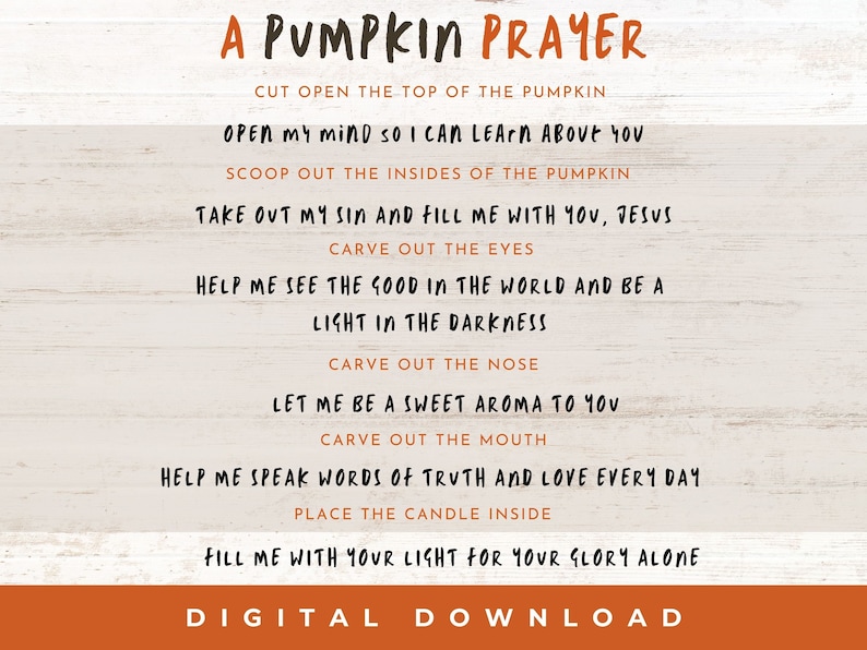 Pumpkin Prayer | Pumpkin Prayer Coloring | Pumpkin Carving | Religious ...