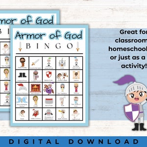 Armor of God Bingo Game: Sunday School Activity (printable) - Etsy