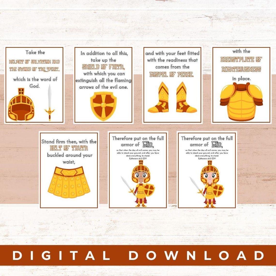 Armor of God Activity: Preschool Printable (digital Download) - Etsy