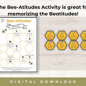 Beatitudes Kids Activity | Coloring Pages | Printable Bible Verse Game ...