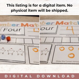 Numbers 1-10 Matching | Number Sense | Counting Activity | Preschool ...