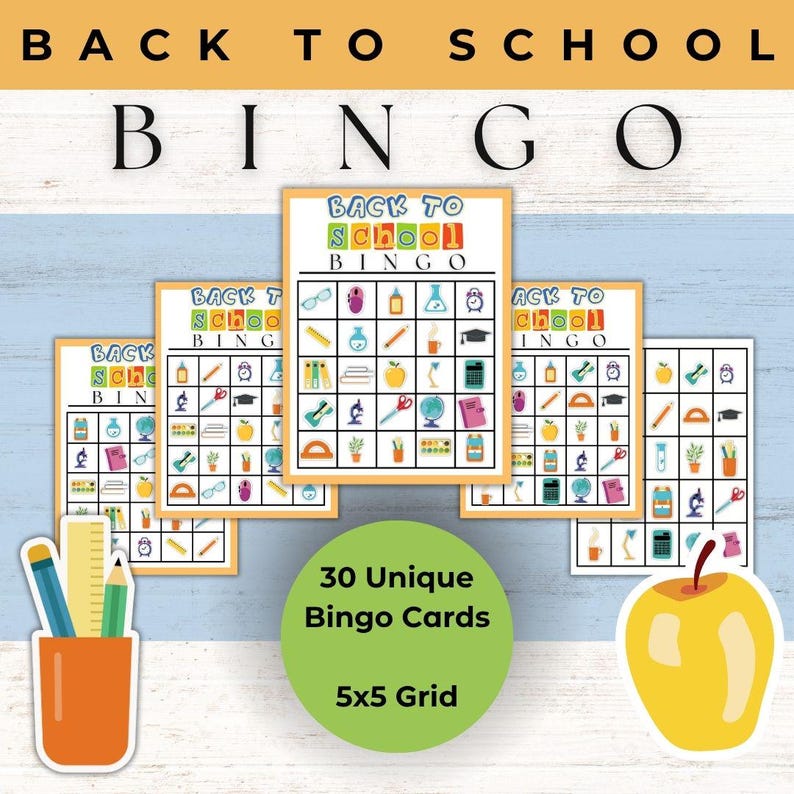 Back to School Bingo | Classroom Bingo Printable | - Etsy