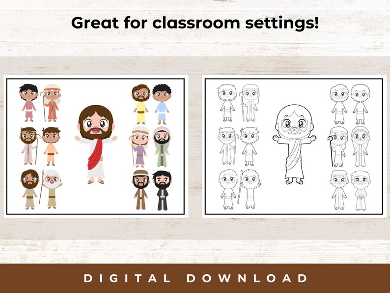 The 12 Disciples Coloring Pages | VBS | Sunday School | Bible Lesson ...