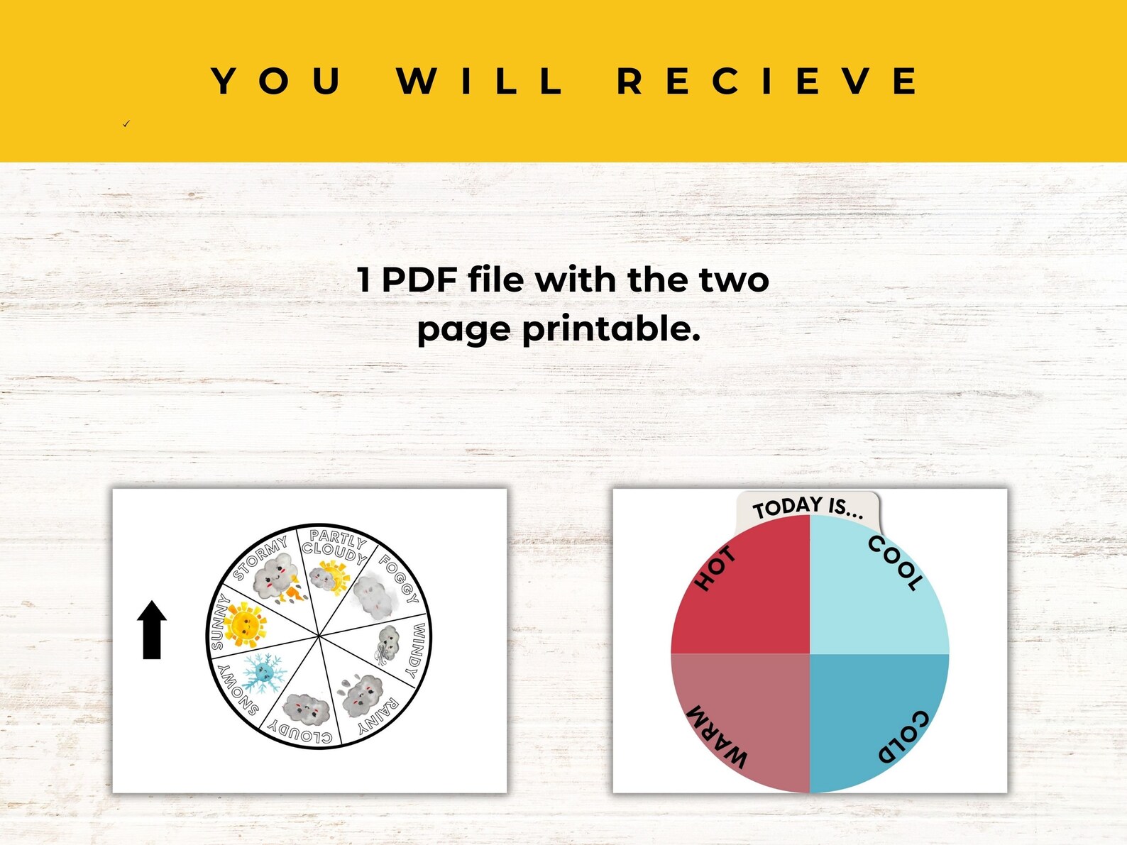 Weather Wheel | Printable Weather Wheel | Preschool Weather | Weather ...