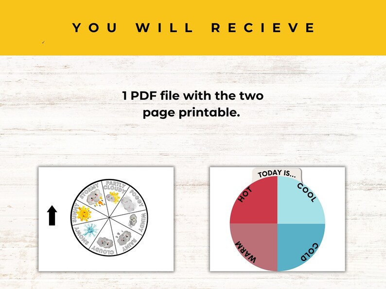 Weather Wheel | Printable Weather Wheel | Preschool Weather | Weather ...