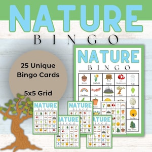Nature Bingo Printable | Nature Study | Backyard Scavenger Hunt ...