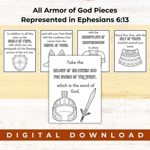 Armor of God Activity: Preschool Printable (digital Download) - Etsy