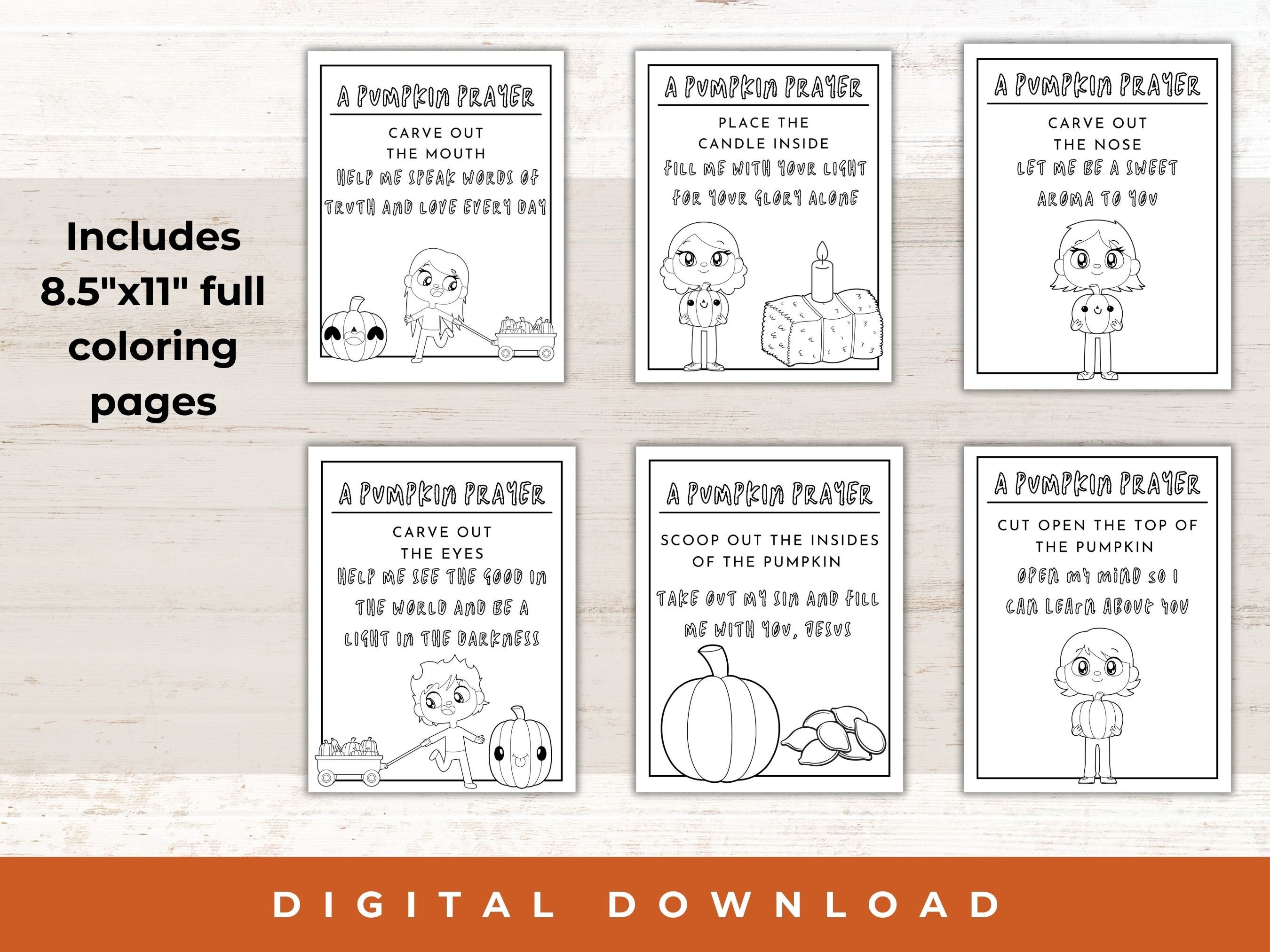 Pumpkin Prayer | Pumpkin Prayer Coloring | Pumpkin Carving | Religious ...