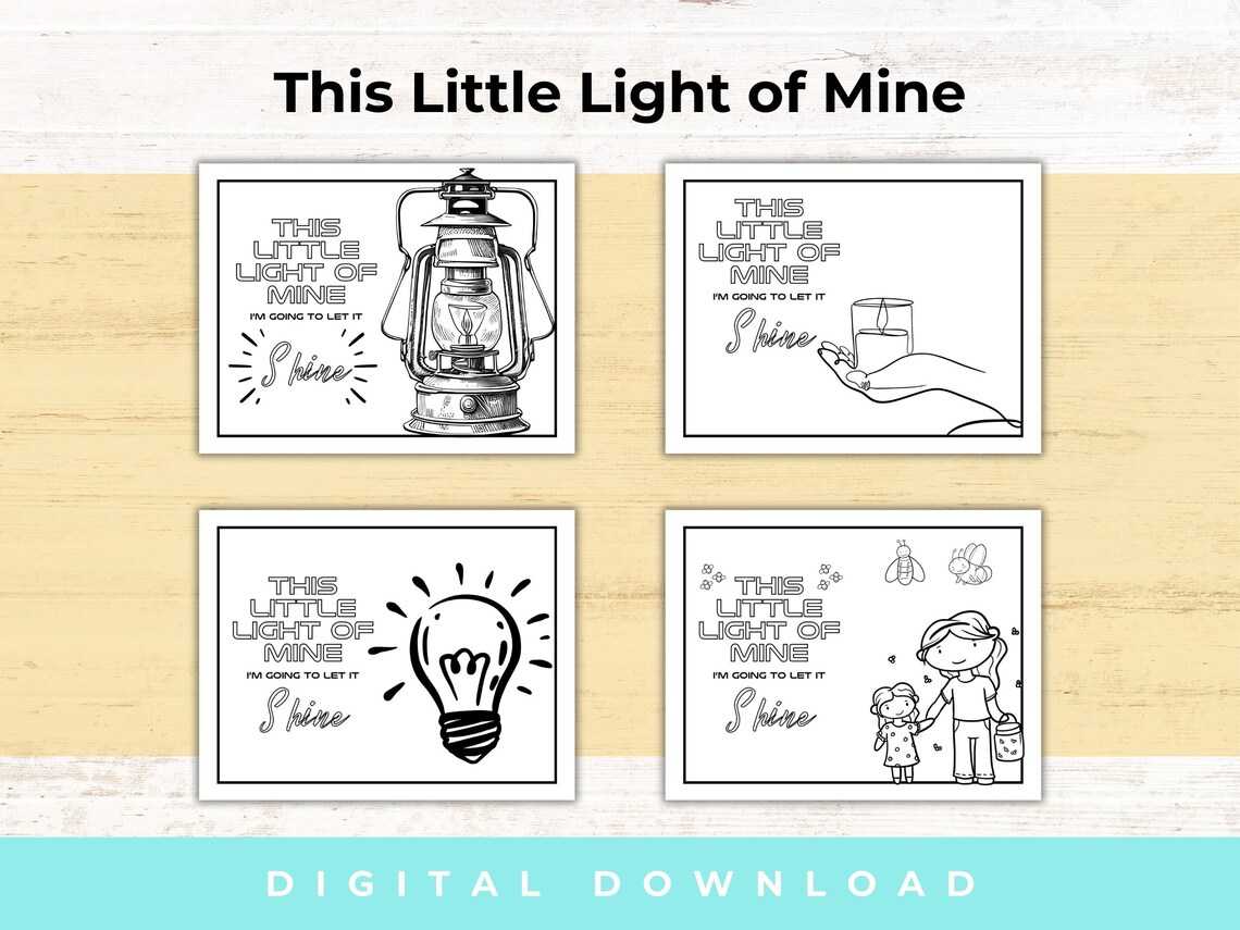 Let Your Light Shine Coloring Page Matthew 5:16 Sunday School Coloring ...