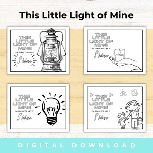 Let Your Light Shine Coloring Page | Matthew 5:16 | Sunday School ...
