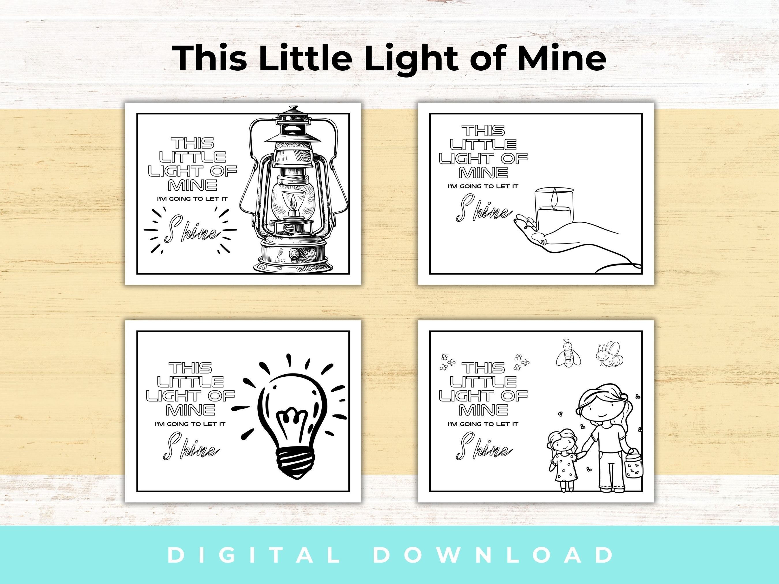 Let Your Light Shine Coloring Page | Matthew 5:16 | Sunday School ...