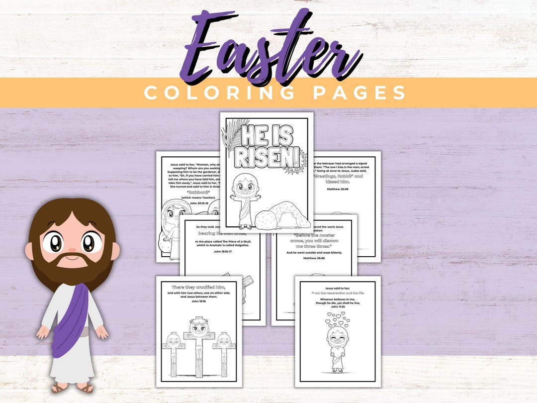 Easter Coloring Pages | Christian Easter Worksheets | Sunday School ...