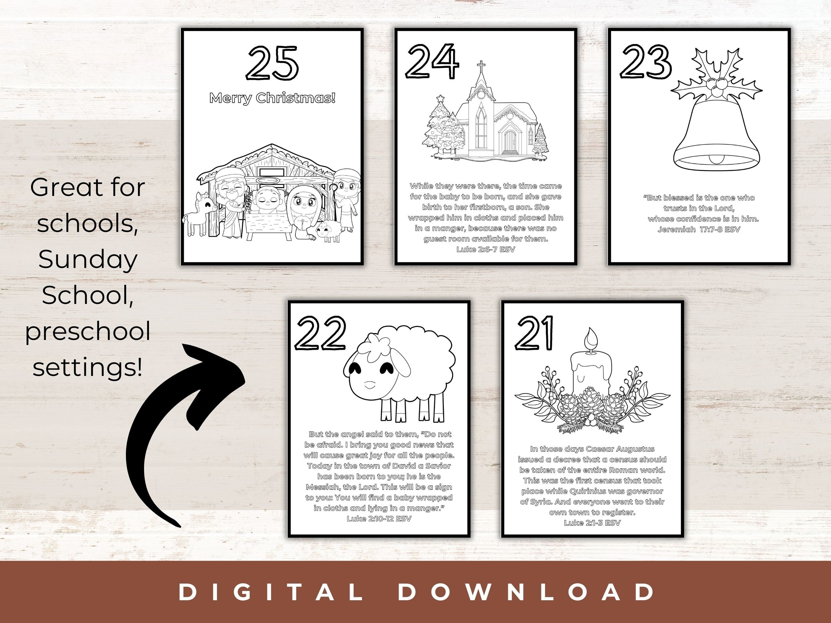 Printable Advent Calendar | Coloring Advent Calendar | Christmas ...