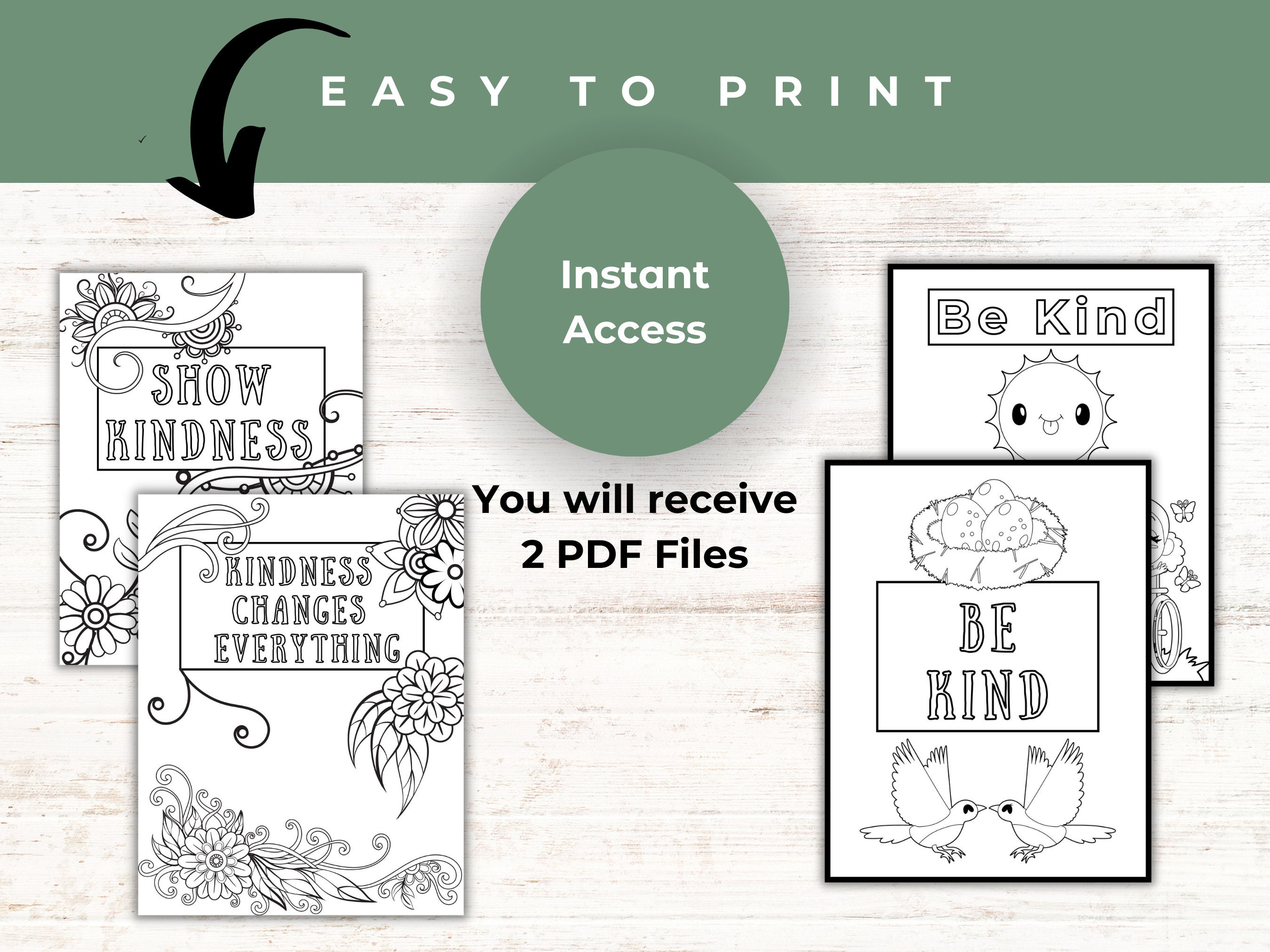 Kindness Coloring Pages Printable Kindness Activity Kindness Craft ...