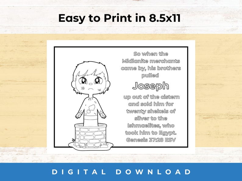 Joseph Coloring Pages | Bible Story | Sunday School | Joseph's Coat of ...