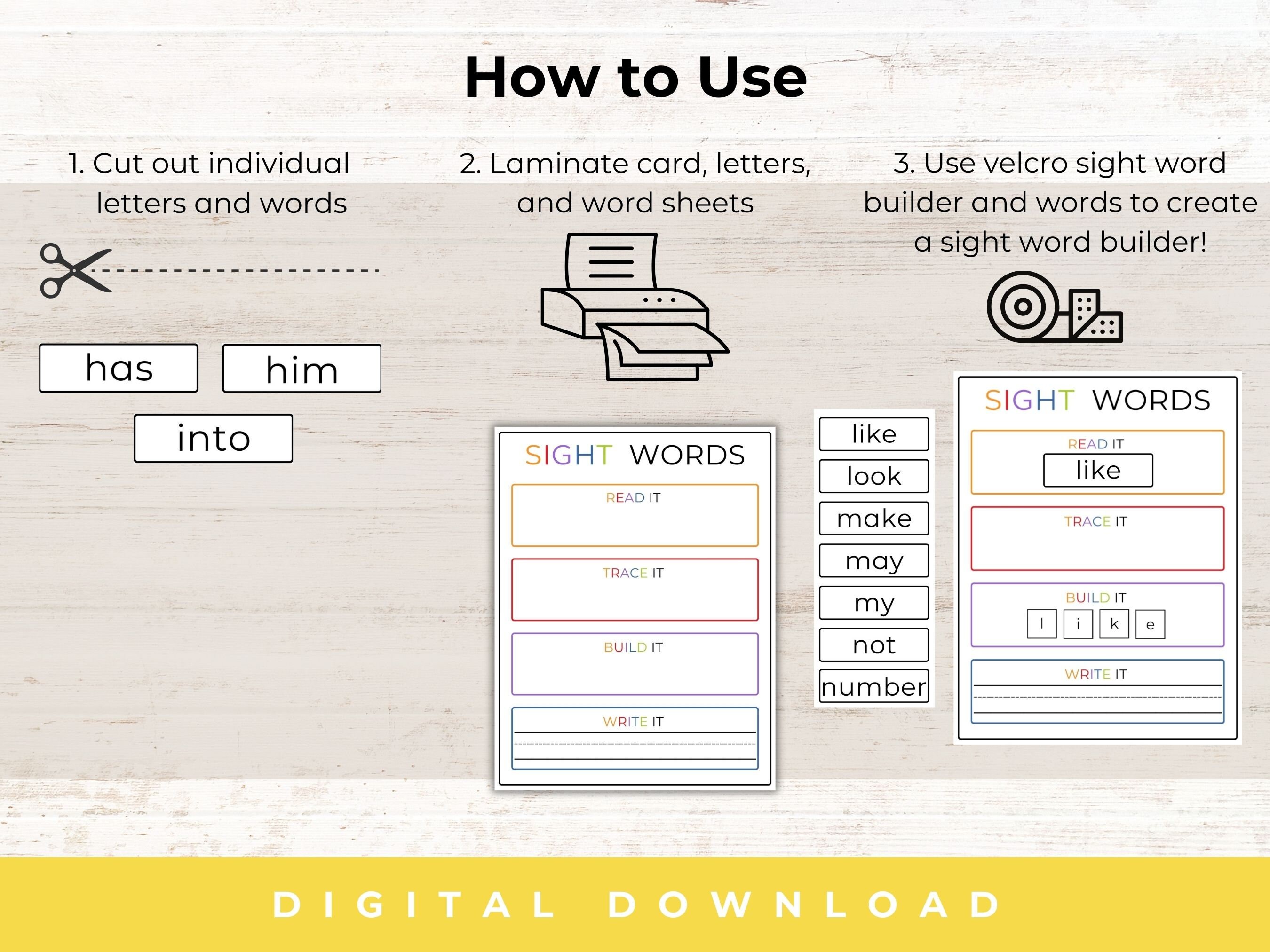 Kindergarten Sight Words | Sight Word Practice | 100 Printable Sight ...
