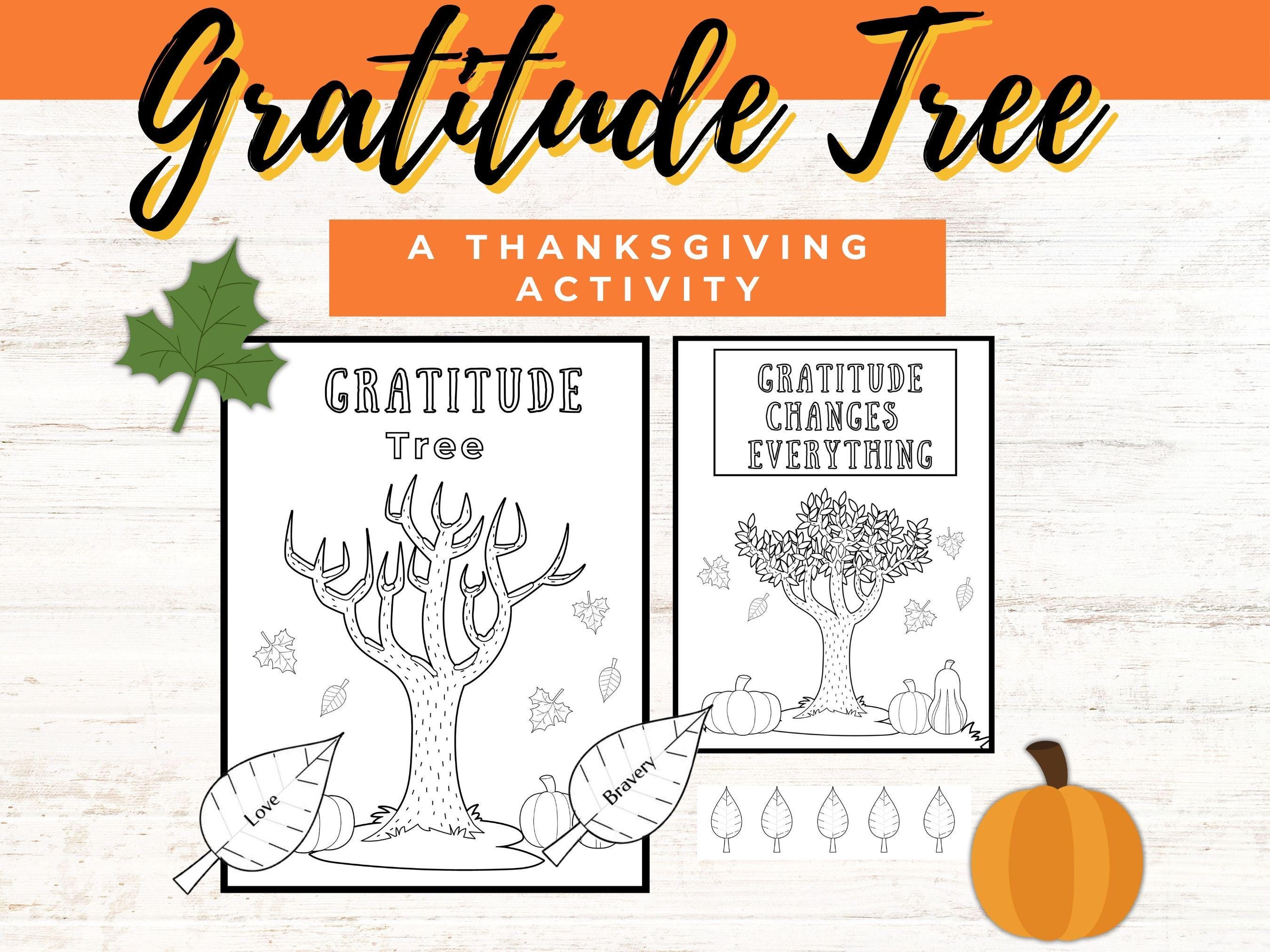 Gratitude Tree | Thankful Leaves | Printable Gratitude Tree ...