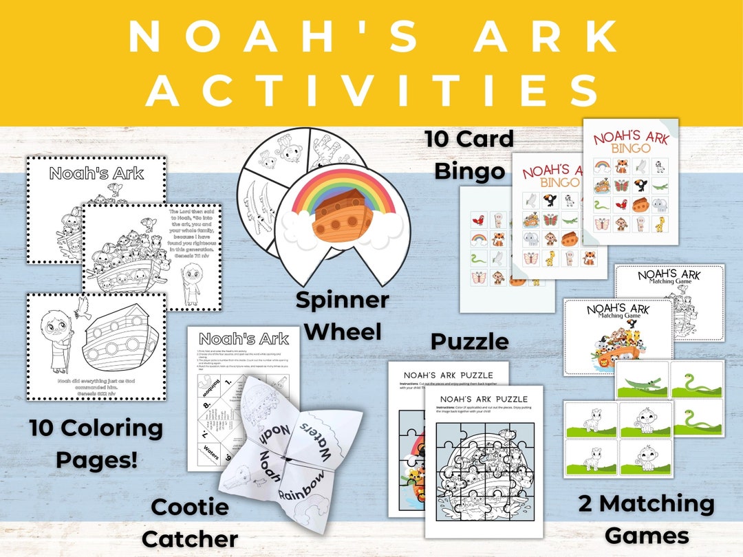 Noah's Ark Bible Story Activities | Noah's Ark Printables | Noah's Ark ...