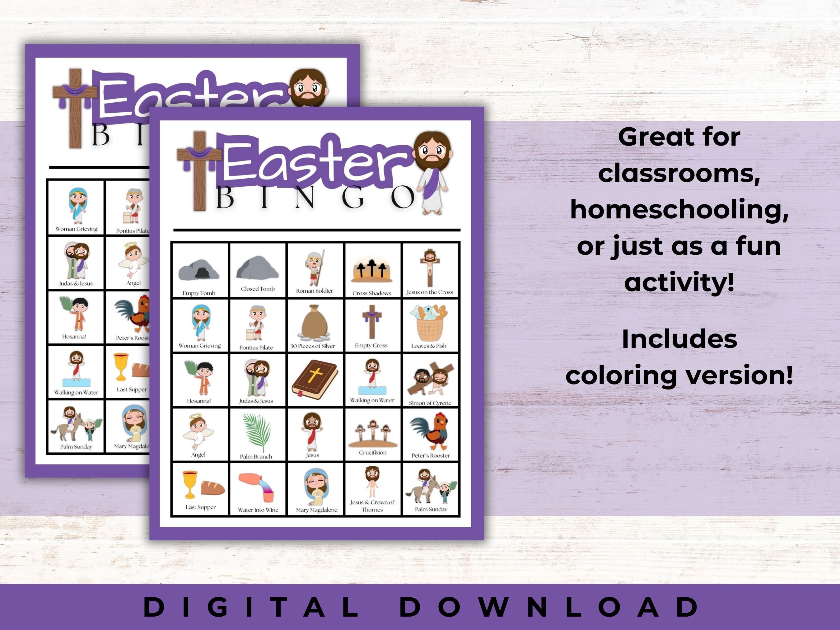 Easter Bingo | Easter Printable Bingo | Religious Easter Bingo ...