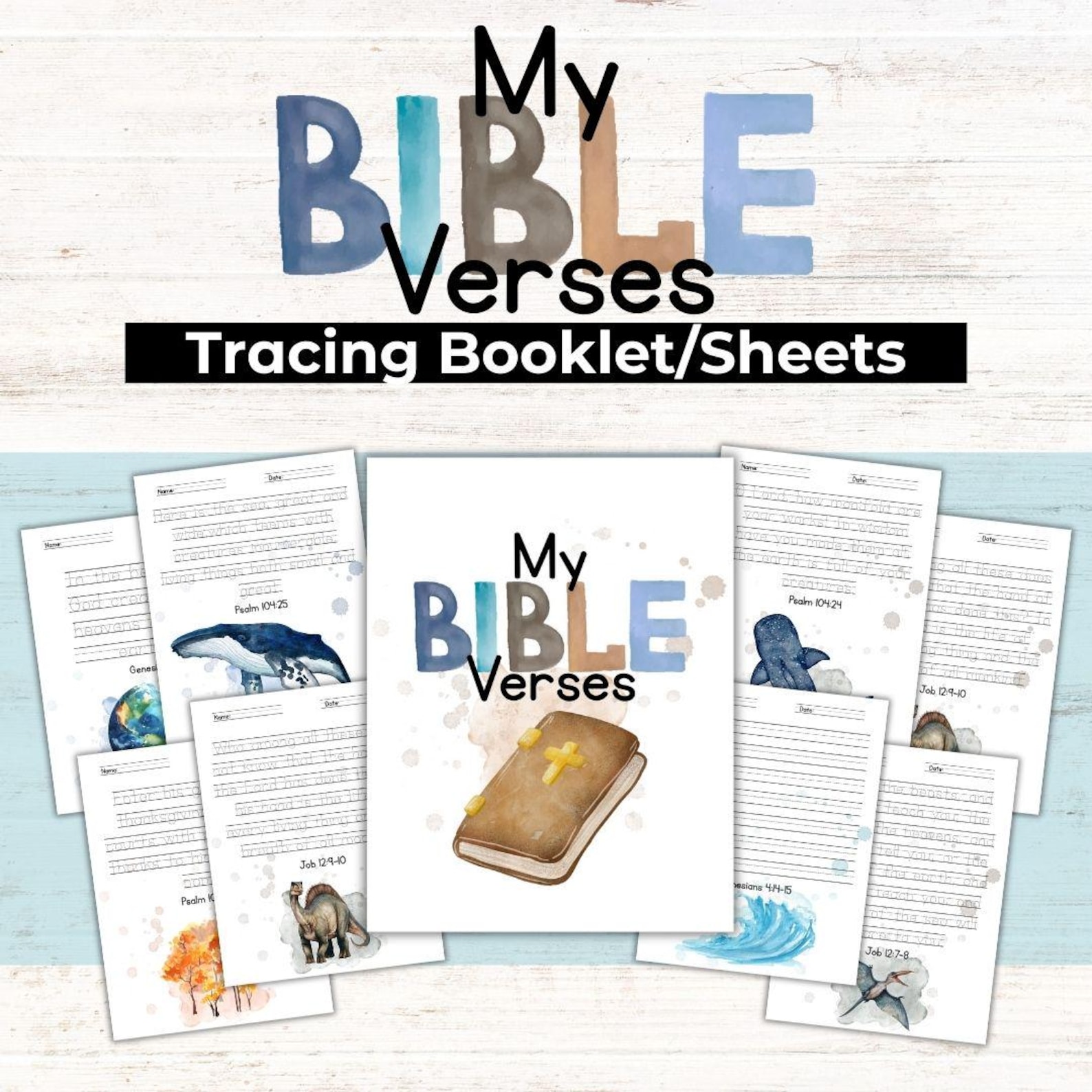 Bible Verse Tracing | Scripture Copy Work | Worksheets | Booklet ...