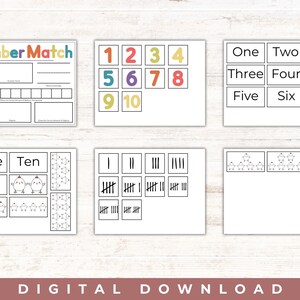 Numbers 1-10 Matching | Number Sense | Counting Activity | Preschool ...