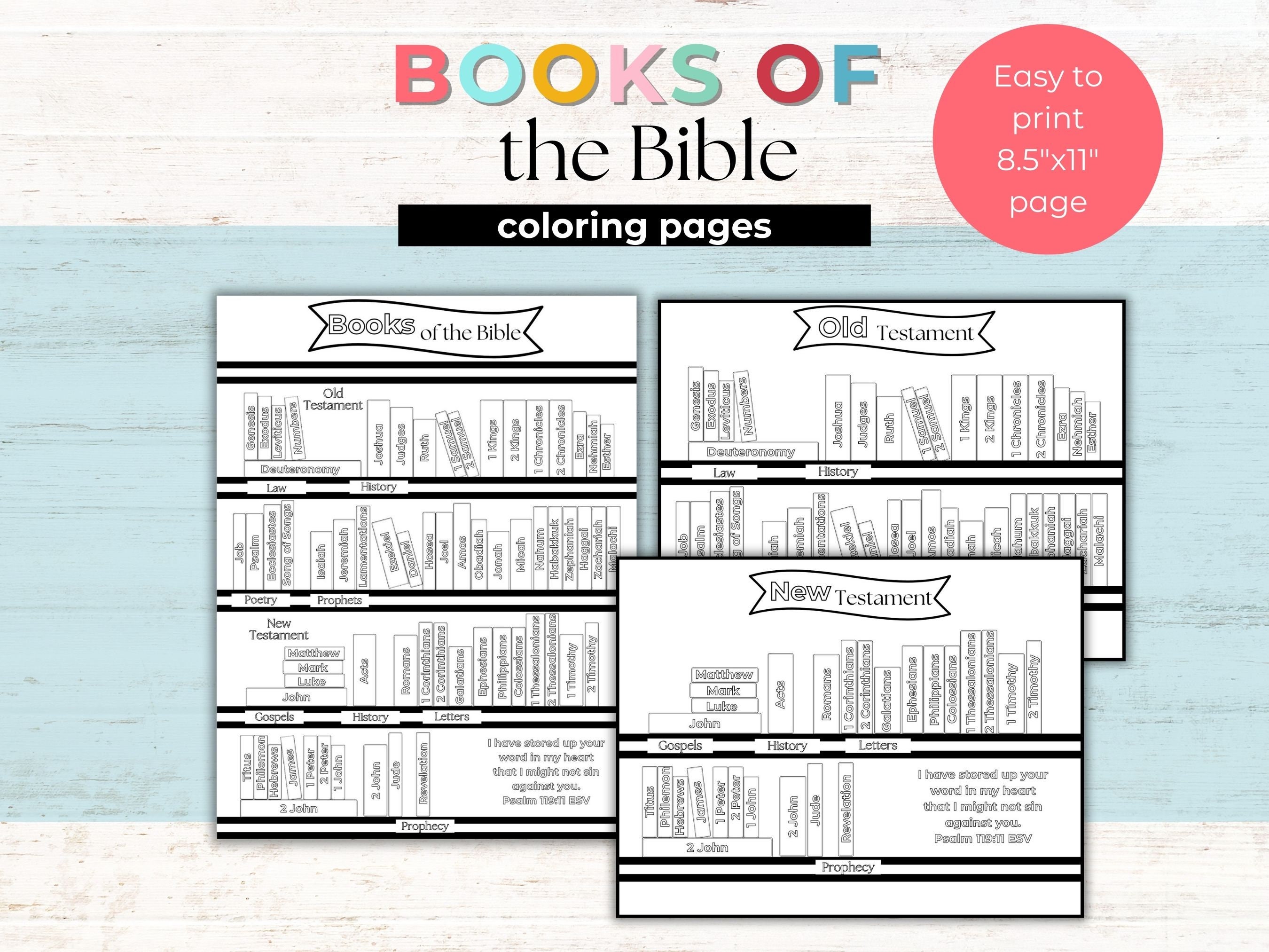 Books of the Bible Coloring Pages | Bible Coloring | New Testament ...