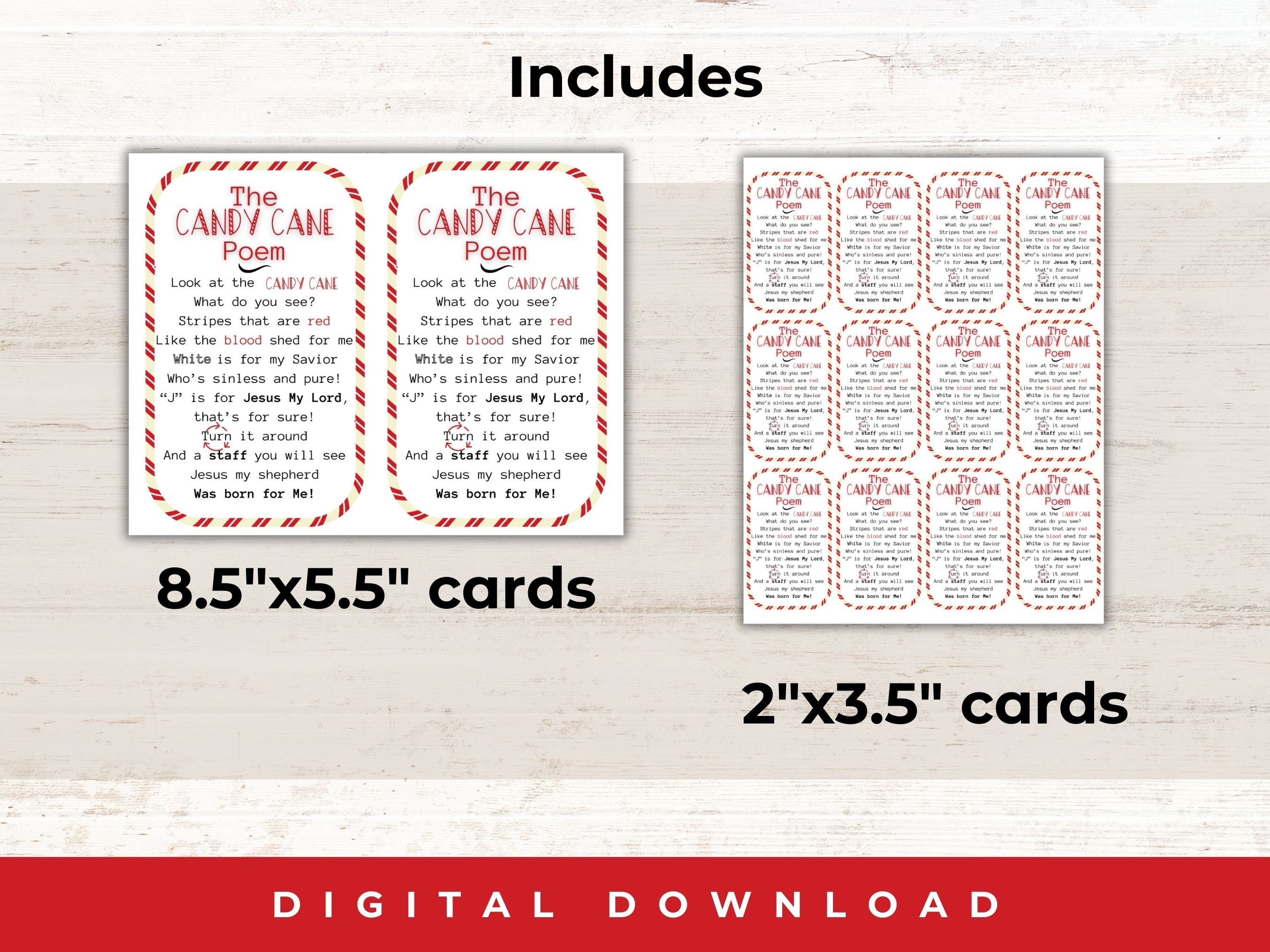 Candy Cane Poem | Candy Cane Tag | Candy Cane Gift | Candy Cane ...