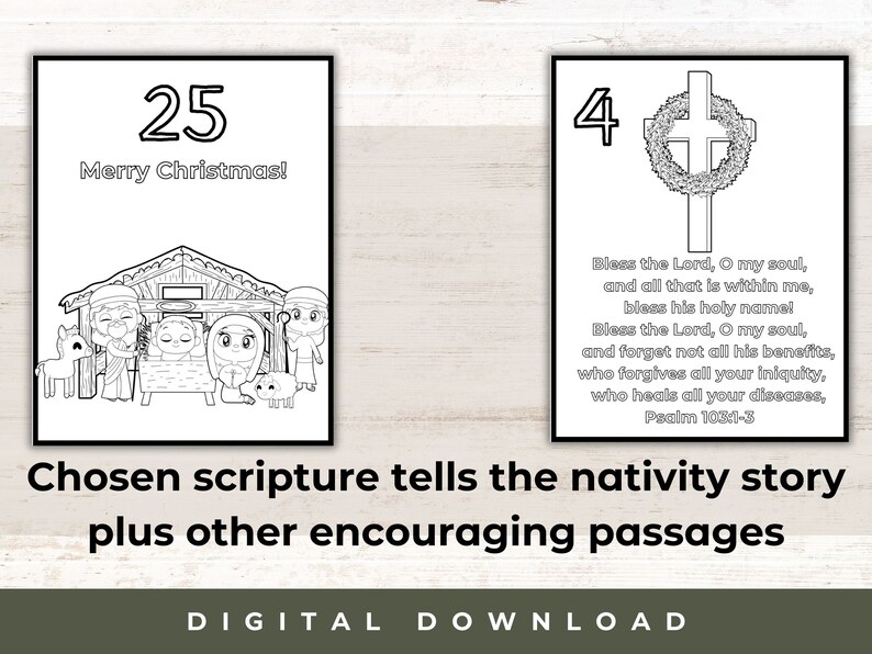 Printable Advent Calendar | Coloring Advent Calendar | Christmas ...