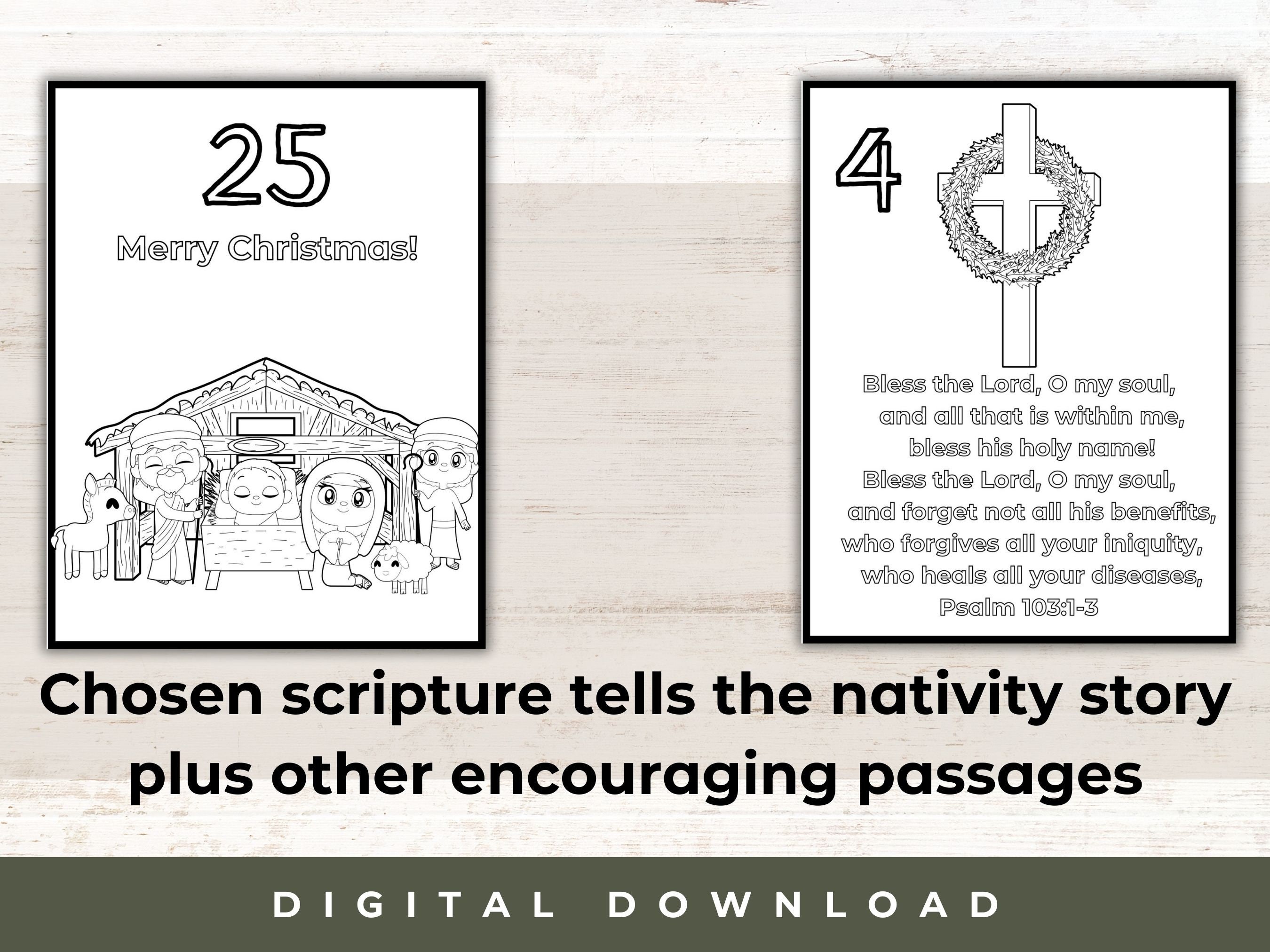 Printable Advent Calendar | Coloring Advent Calendar | Christmas ...